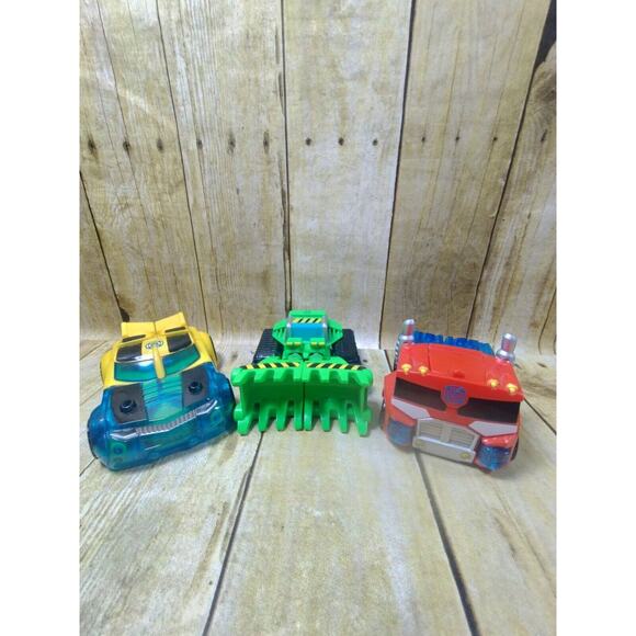 Playskool | Toys | 3 Transformers Playskool Rescue Chunky Optimus Prime ...